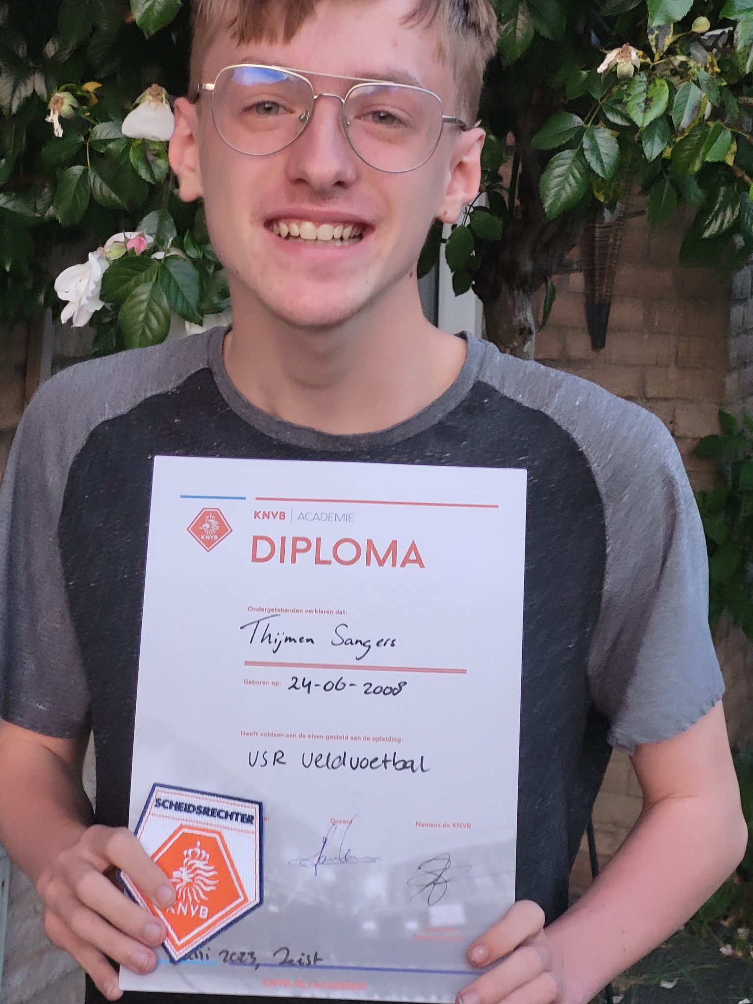 Thijmen Sangers jongste clubscheidsrechter van Apeldoorn | csv Apeldoorn